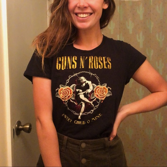 Tops | 2 Guns N Roses Crop Tops | Poshmark
